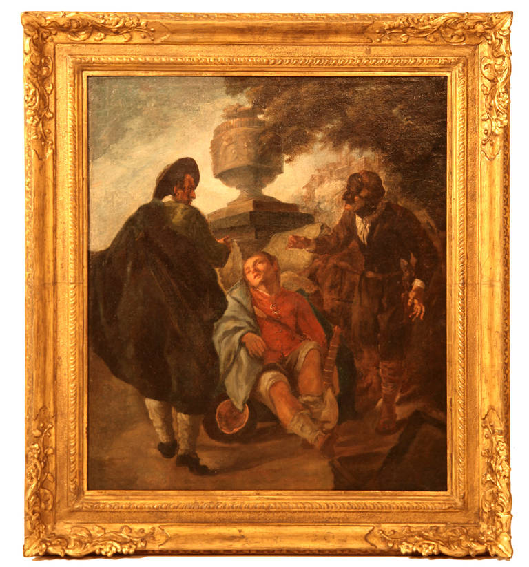 Gorgeous Italian Rococo Painting at 1stdibs