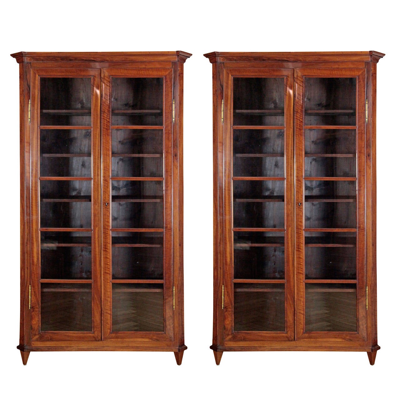 Pair of German Biedermeier Bookcases from the 1820s at 1stDibs