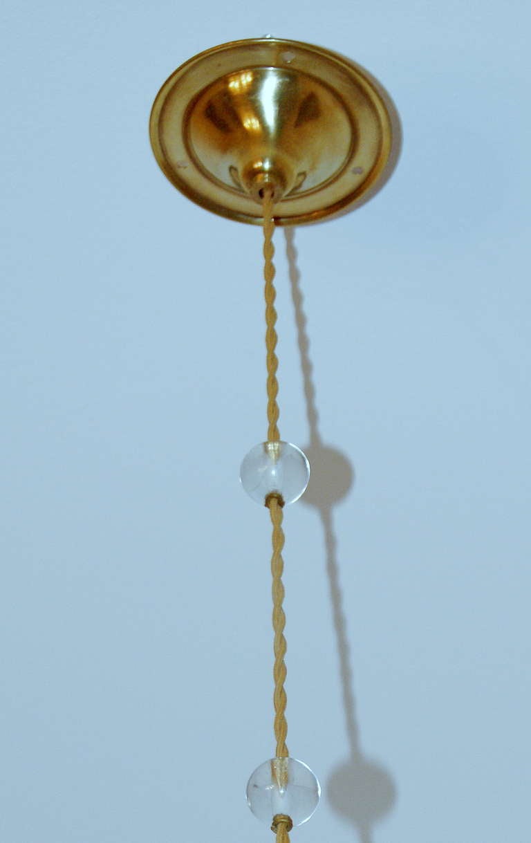 L. Bauer attr. Gorgeous Loetz Art Nouveau Suspended Lamp Vienna, circa ...