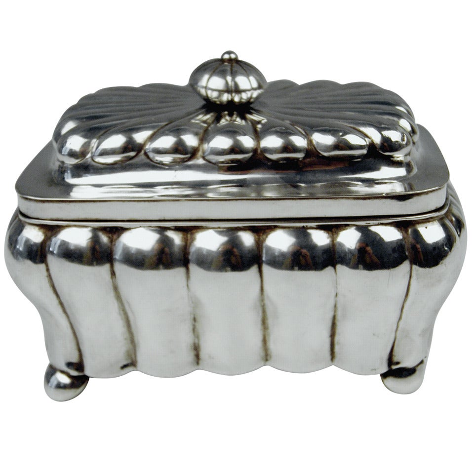German Silver Biedermeier Sugar Box by G.F. Steusloff, circa 1853 For ...