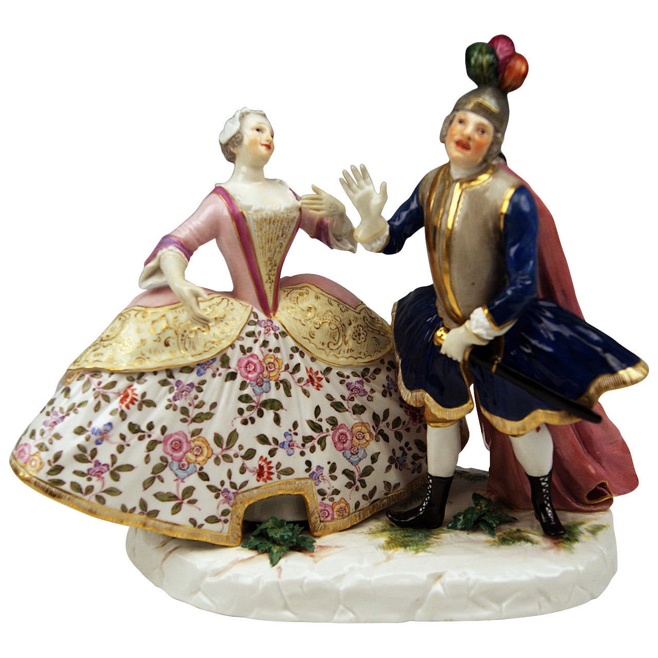 Meissen Figurine Group by Kändler Krinolinen-Operngruppe Opera Singers ...