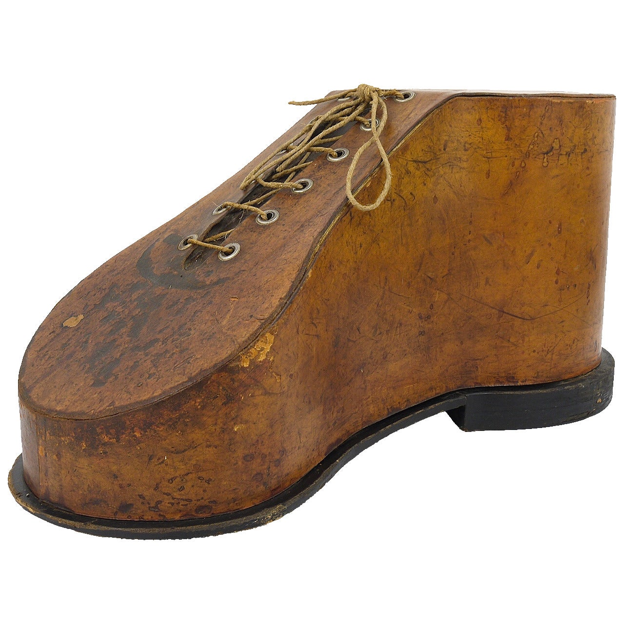 Unique Leather Shoe Stool Footstool from an Old Shoe Store, France ...