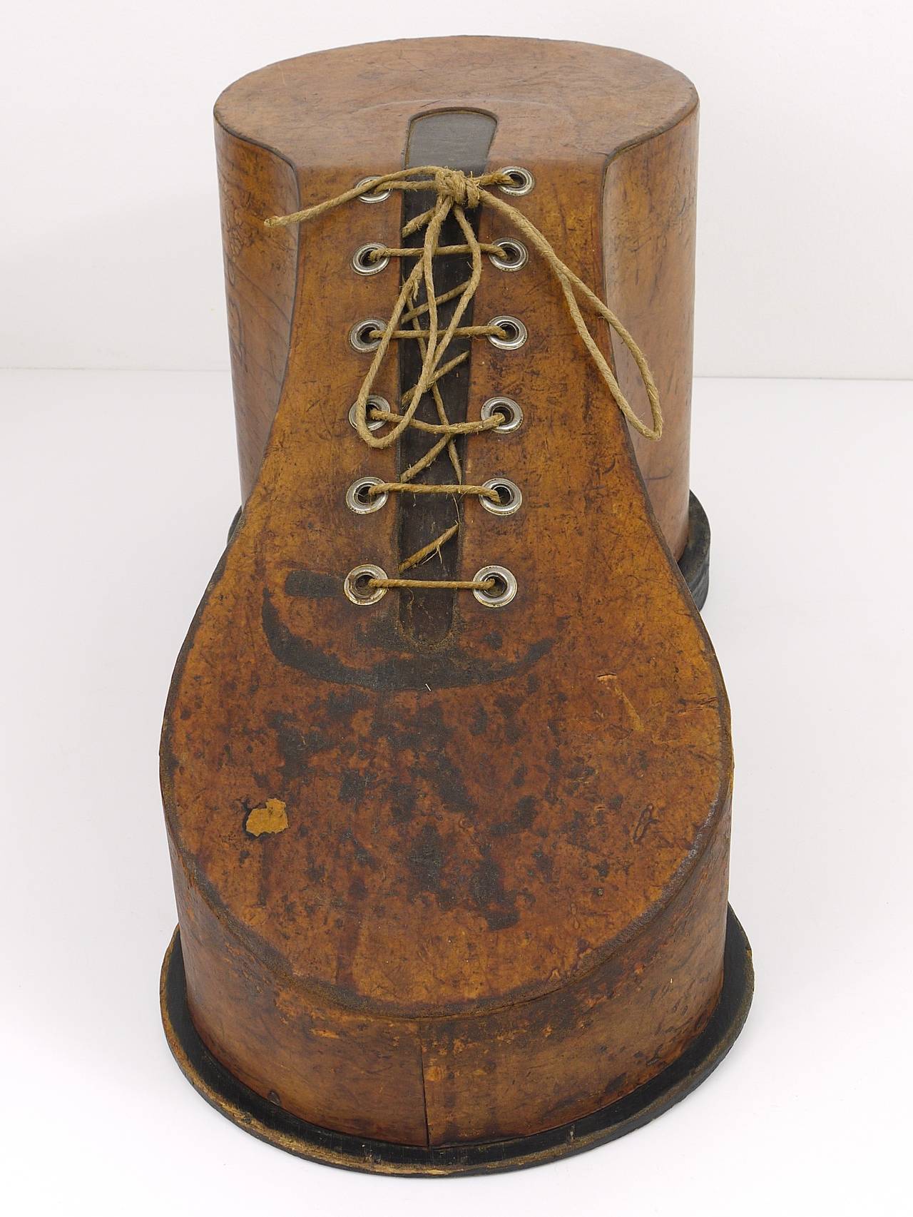 Unique Leather Shoe Stool Footstool from an Old Shoe Store, France ...