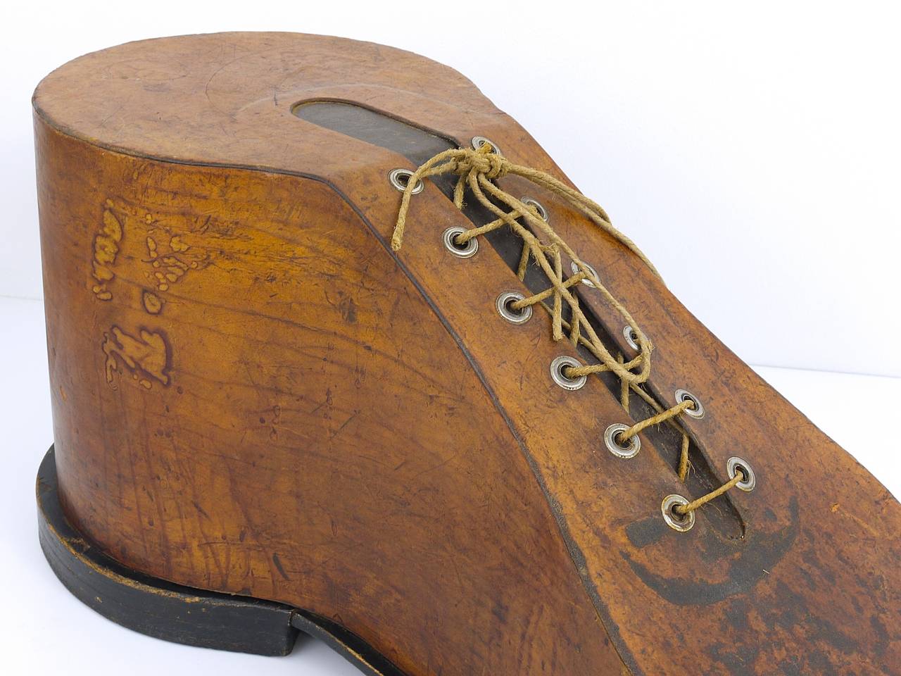 Unique Leather Shoe Stool Footstool from an Old Shoe Store, France ...