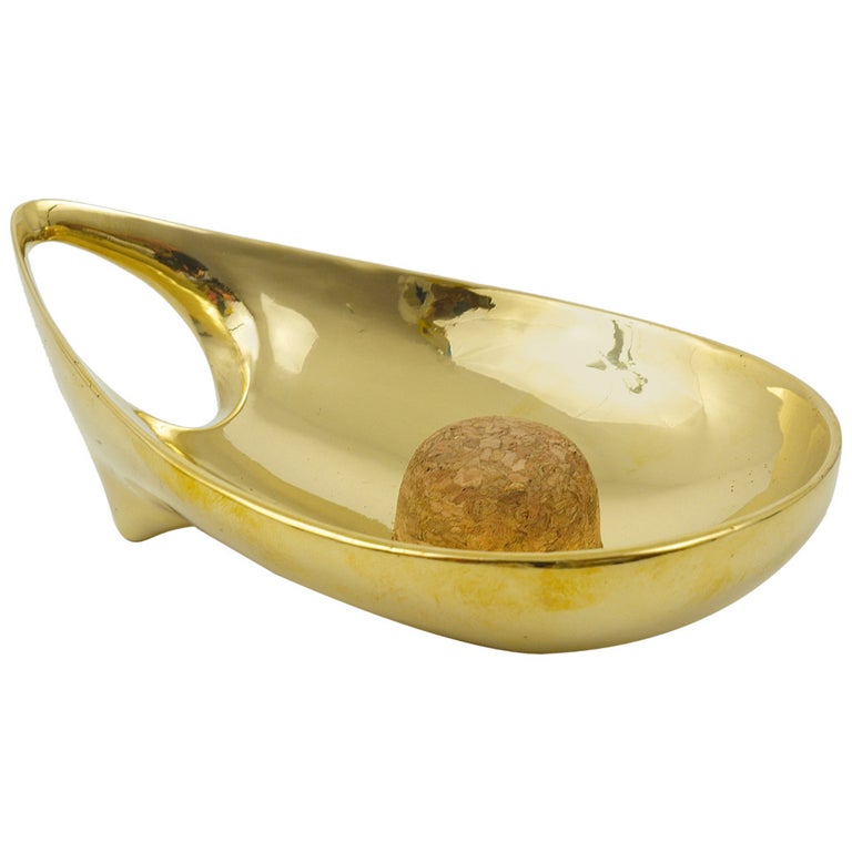 Carl Aubock Mid-Century Brass Ashtray Pipe Rest, Austria, 1950s at 1stDibs