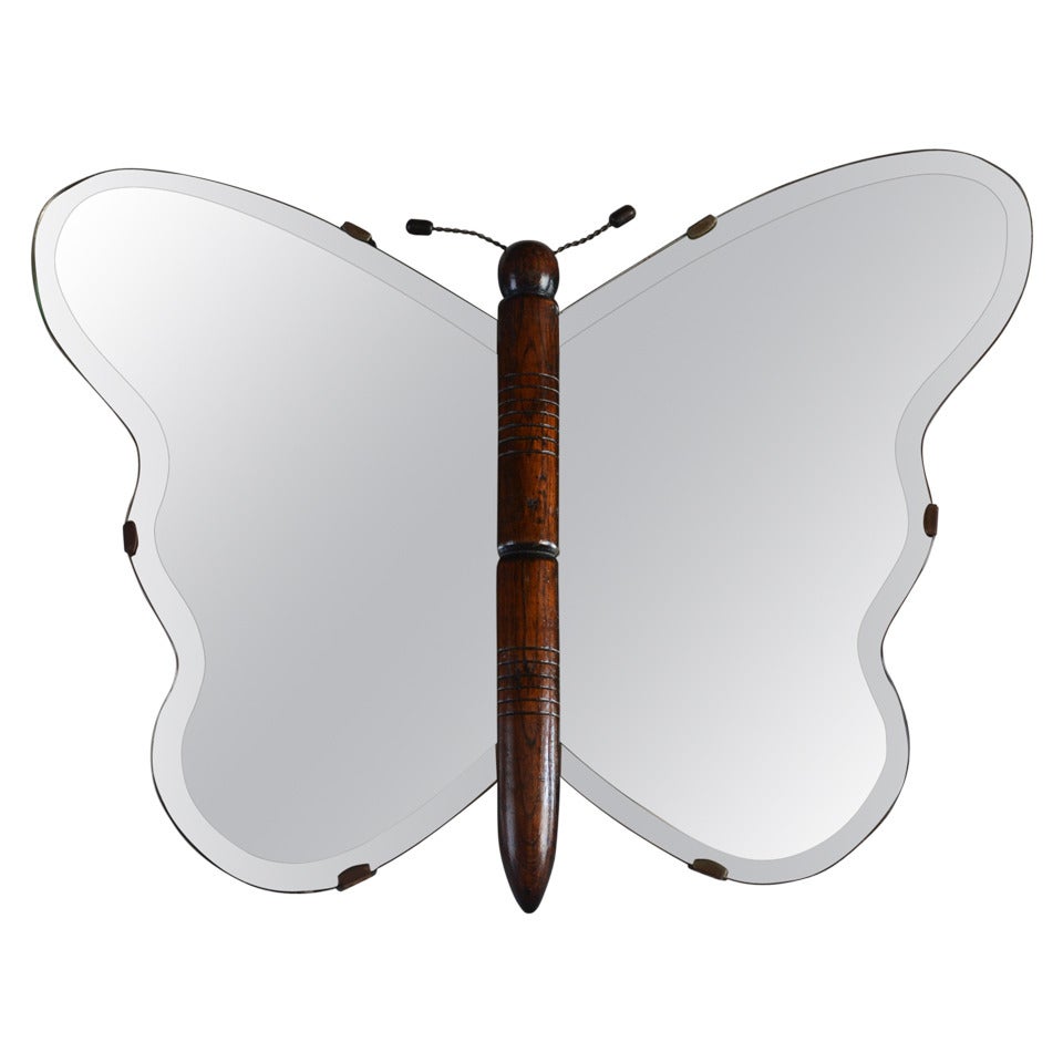Attractive Butterfly Shaped Art Deco Mirror at 1stDibs
