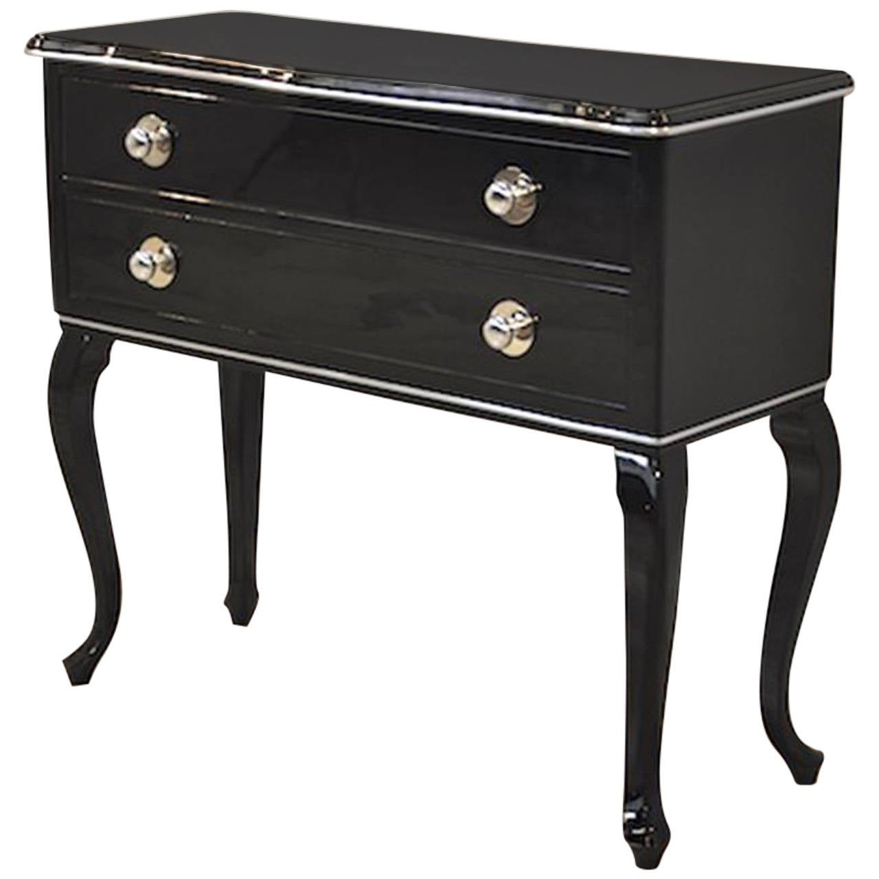 French Art Deco Commode with Curved Legs at 1stDibs