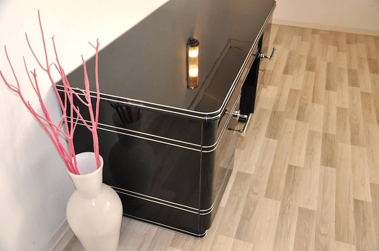 Art Deco Desk Chrome Liner at 1stDibs | desk liner