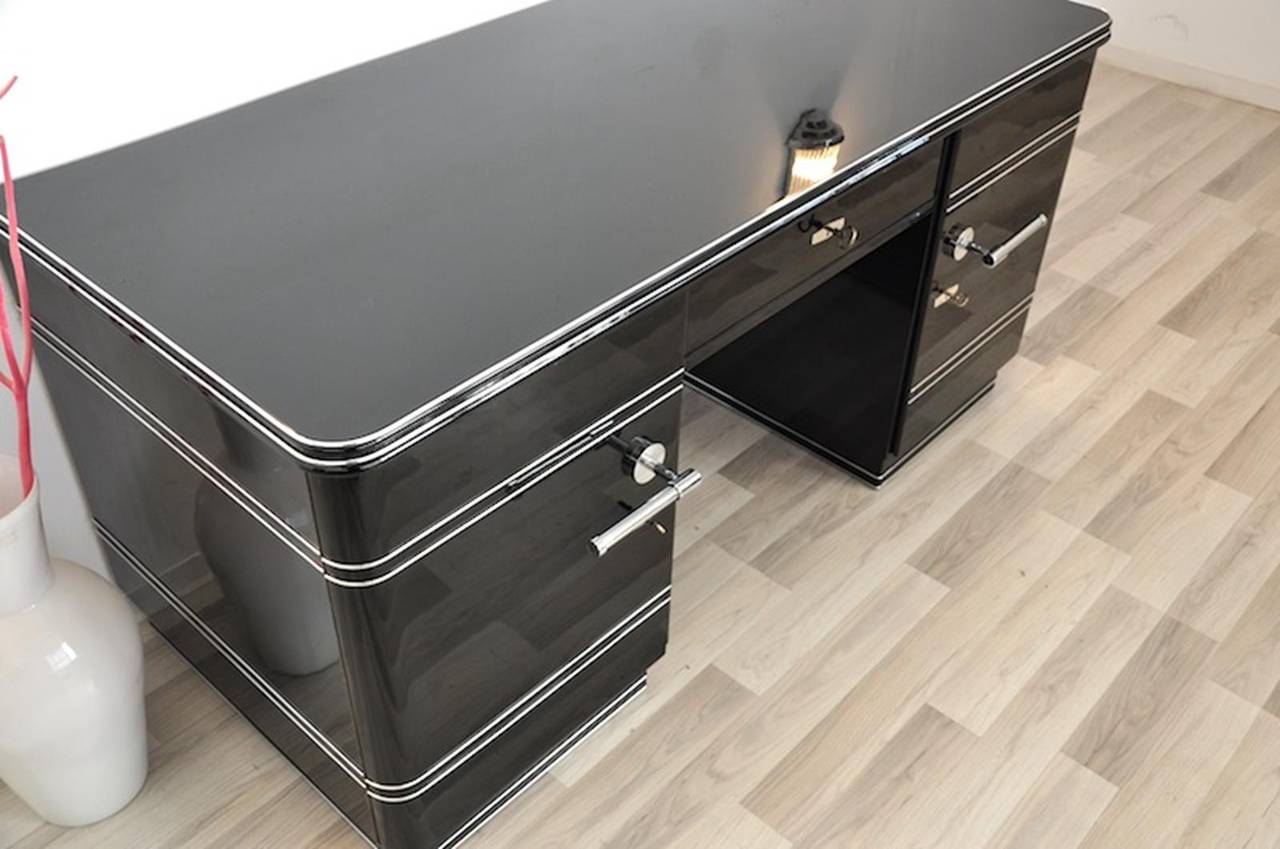 Art Deco Desk Chrome Liner at 1stDibs | desk liner