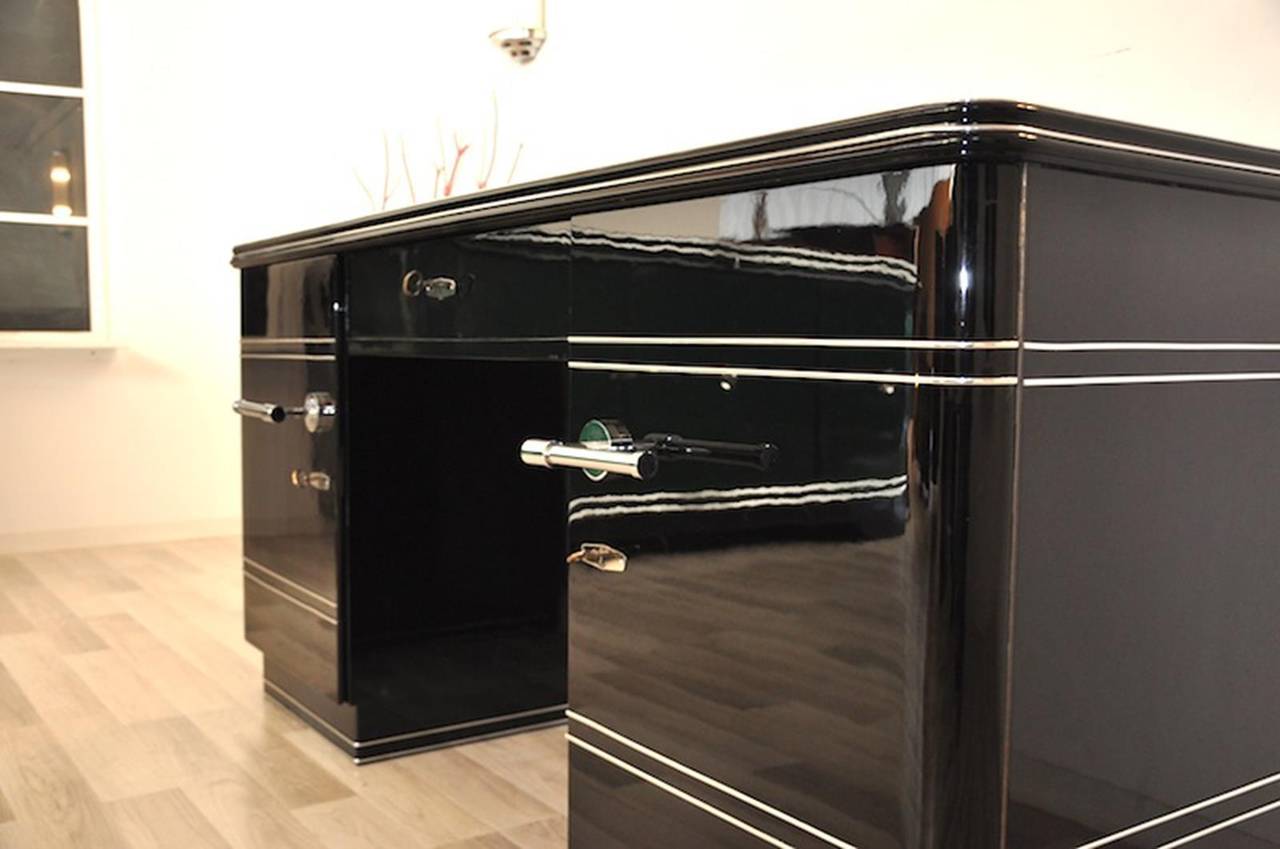 Art Deco Desk Chrome Liner at 1stDibs | desk liner