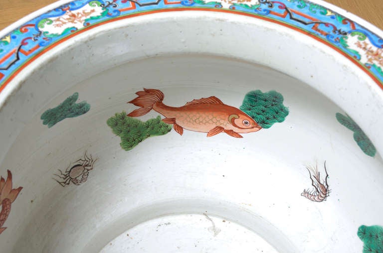 Fish Porcelain Basin For Sale at 1stDibs