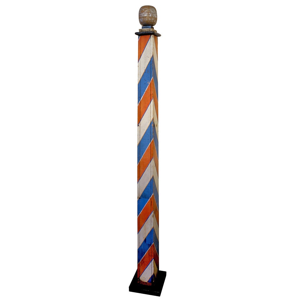 Great 19th Century Geometric Design American Barber Pole at 1stDibs