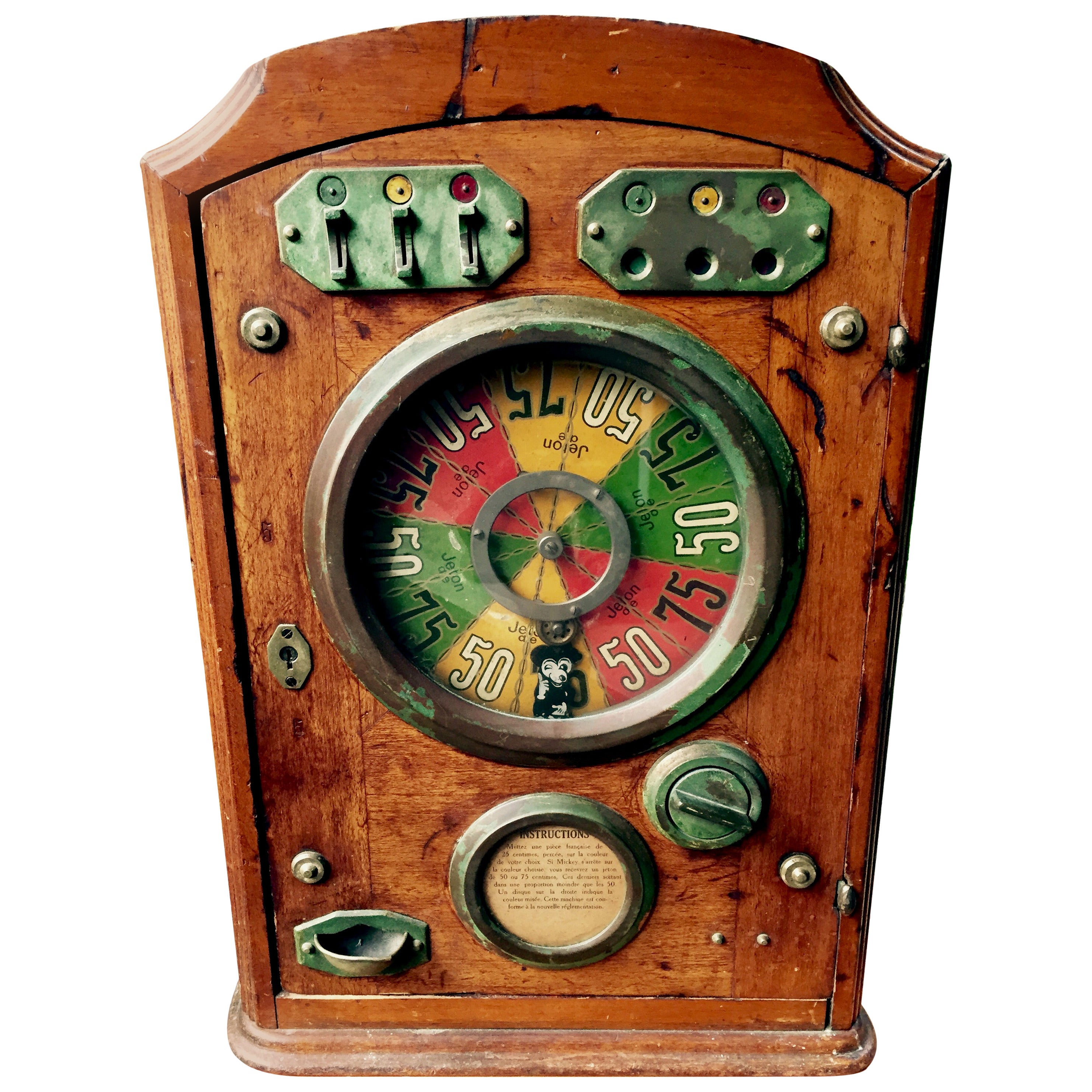 Early French Gaming Machine with Mickey Mouse Figure at 1stDibs