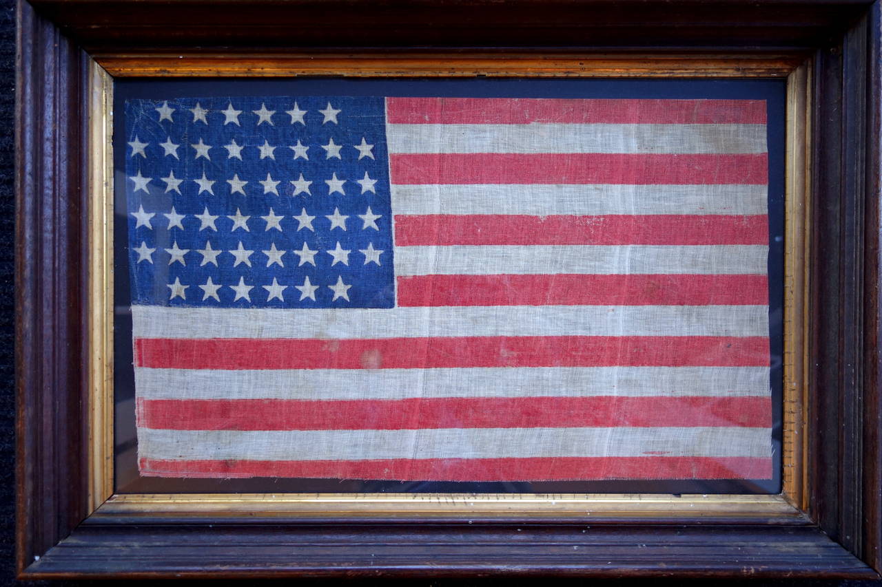 44 Star American Parade Flag Framed at 1stDibs