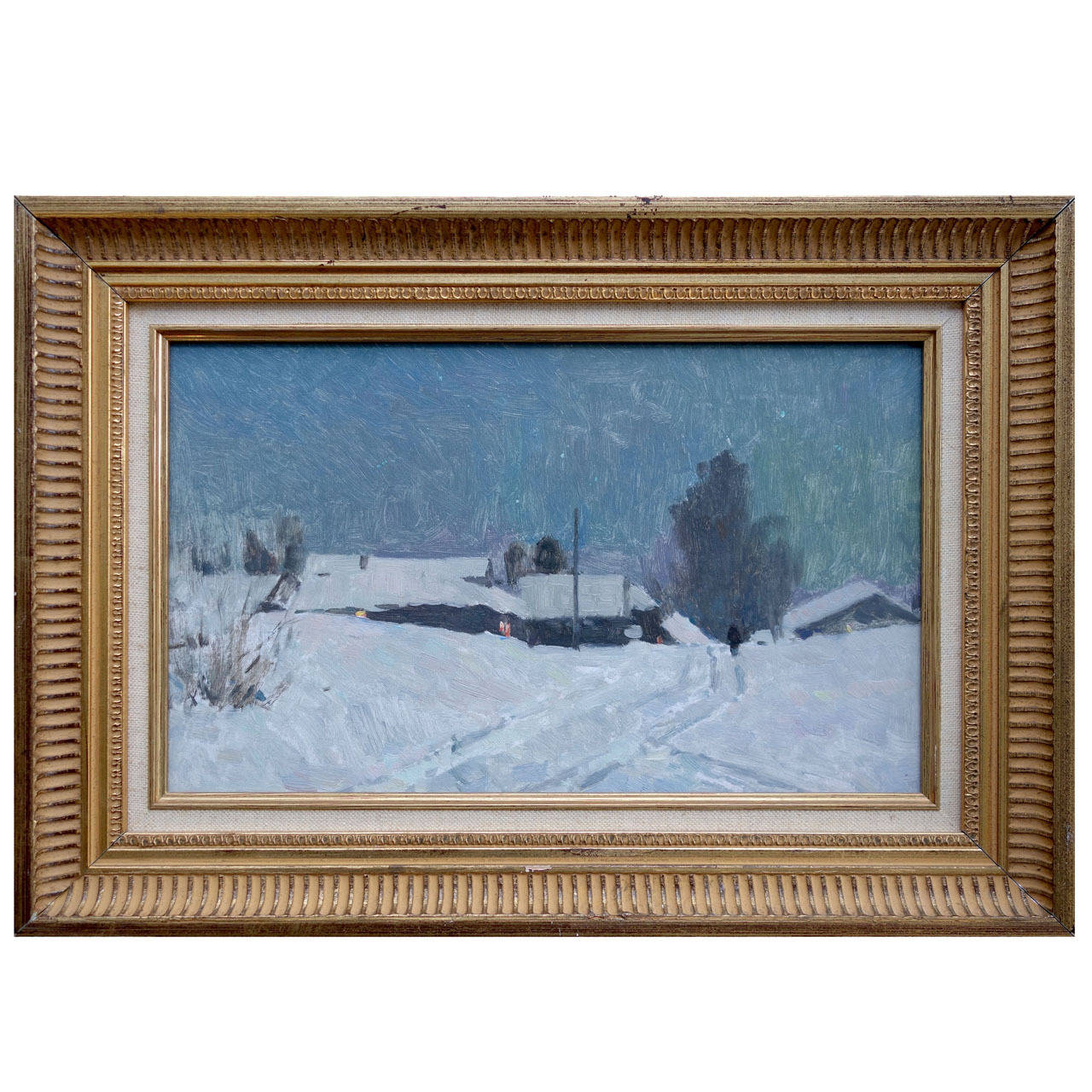 "Winter Twilight" Painting by Russian Artist Nikolai Timkov at 1stDibs