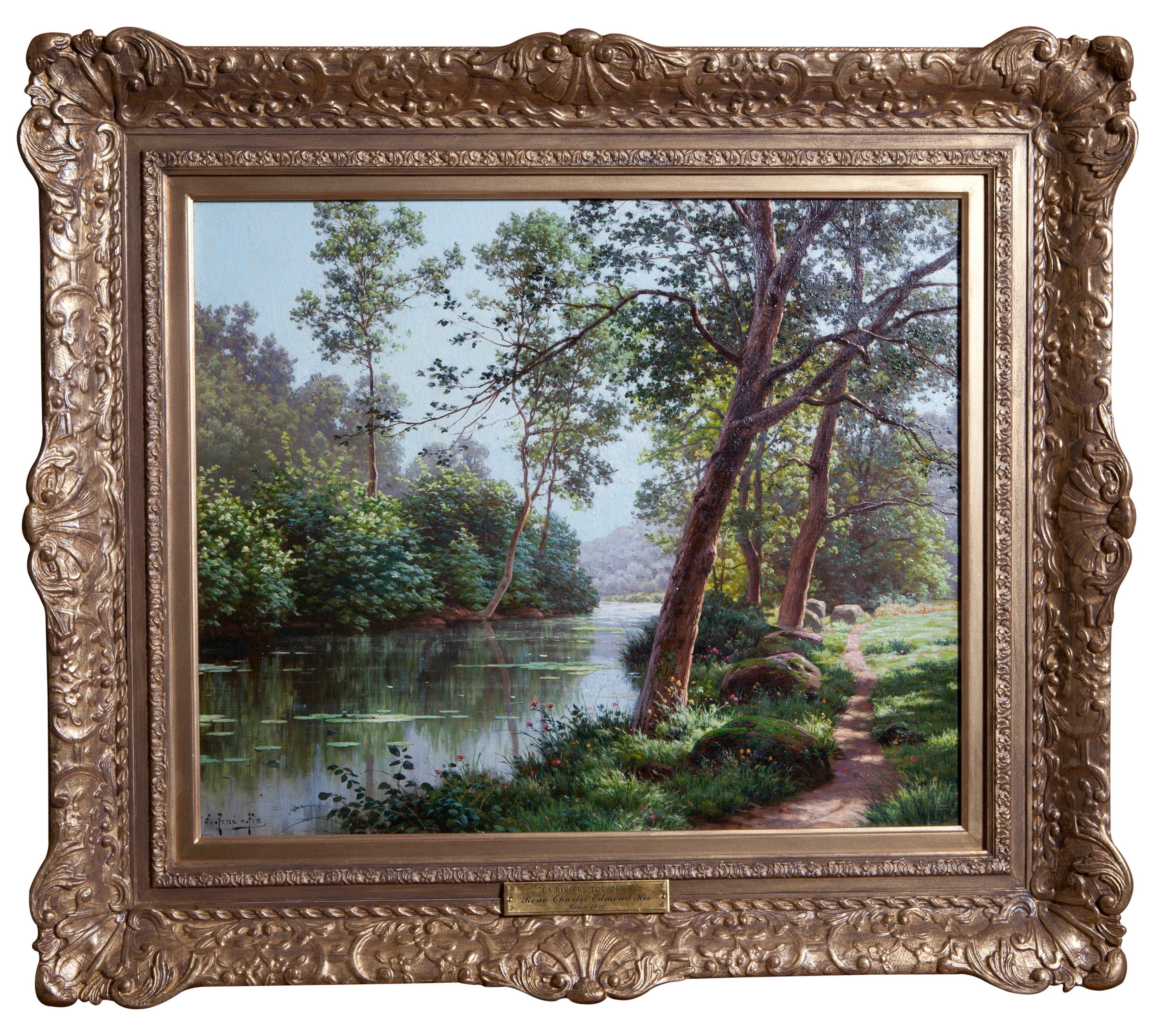"The River in Summer" by Charles Edmond Rene His at 1stDibs
