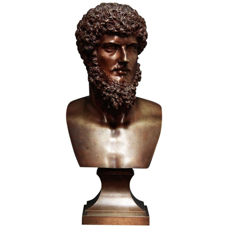 19th Century Classical Bronze Bust For Sale at 1stDibs