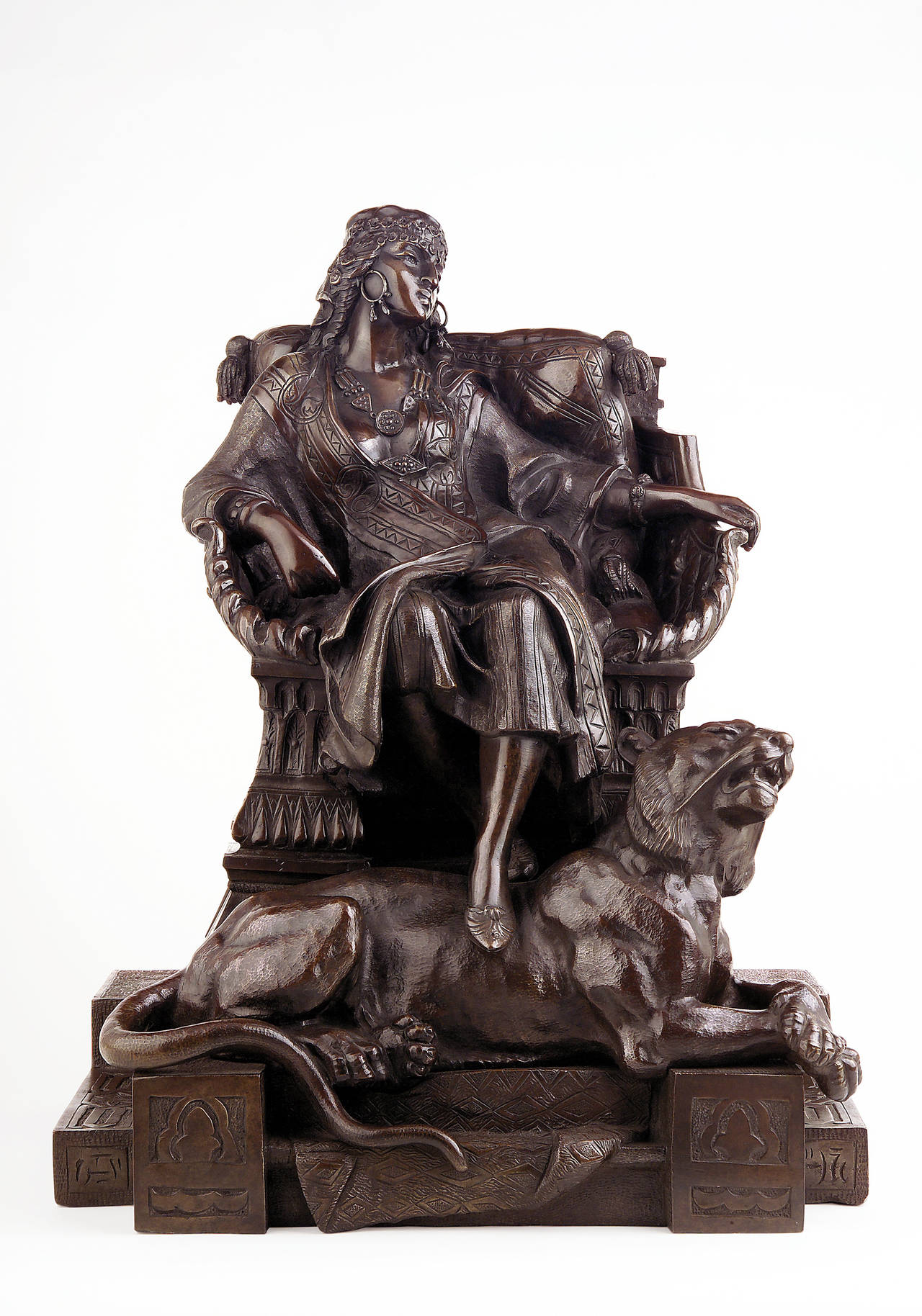 Important French Orientalist Bronze Statue of the Queen of Sheba For ...