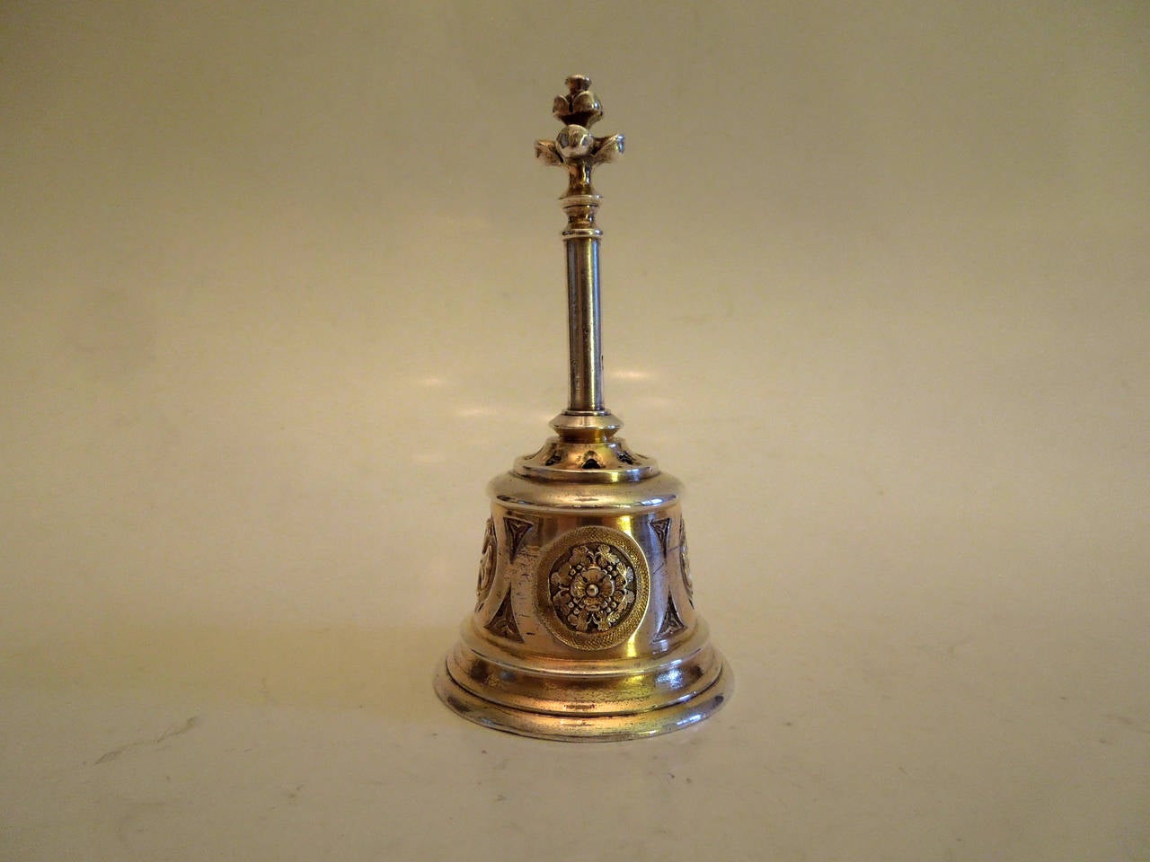 Silver Gilt Table Bell with Gothic Revival decoration by Trioullier at ...