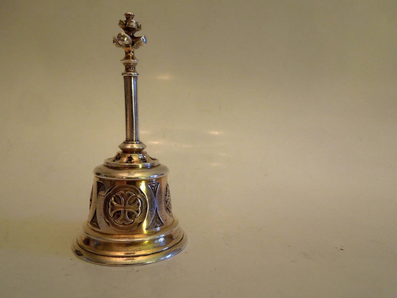 Silver Gilt Table Bell with Gothic Revival decoration by Trioullier at ...