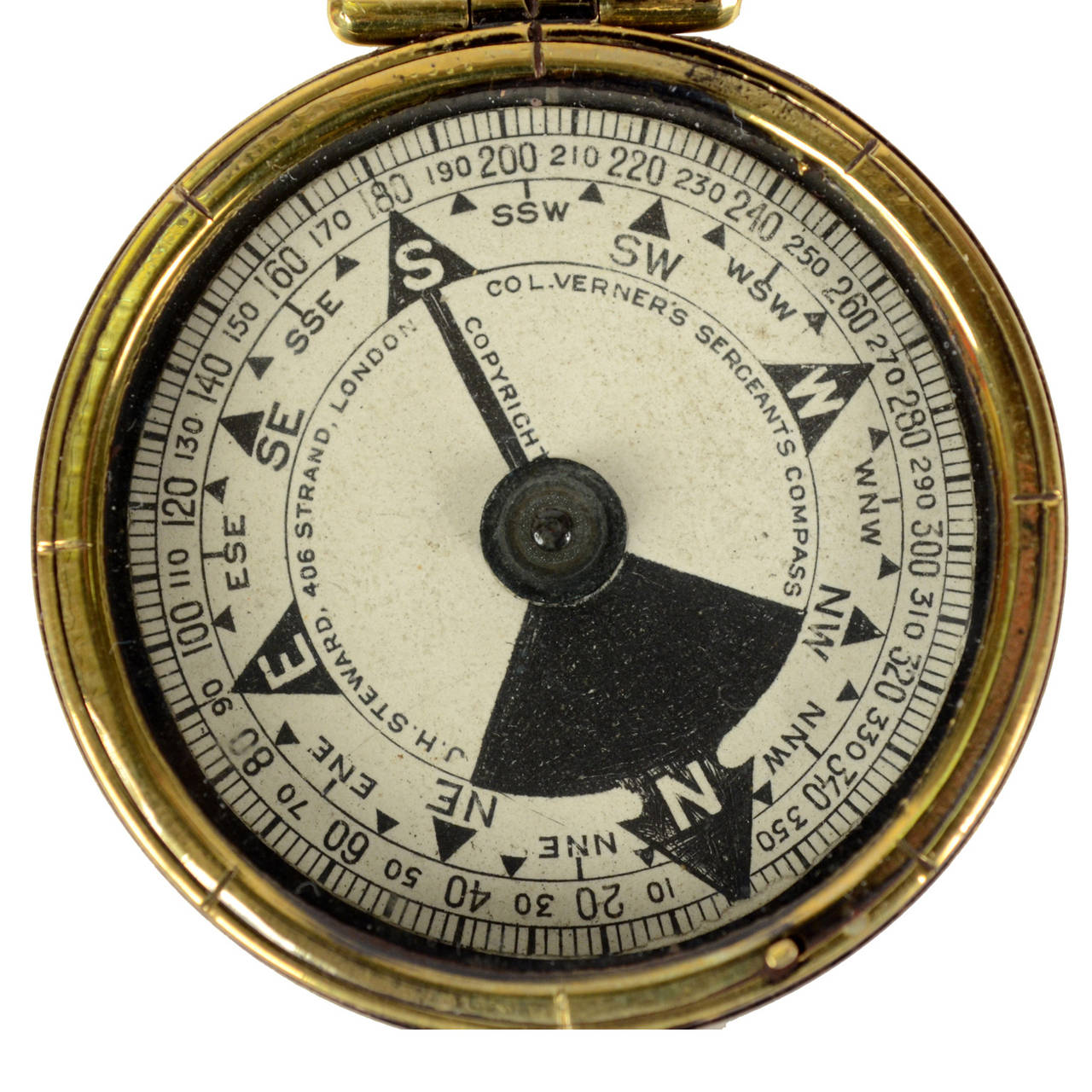 English pocket compass early 1900 image 3