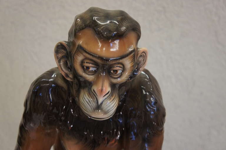 Monkey with Mirror by Wilhelm Thomasch For Sale at 1stDibs