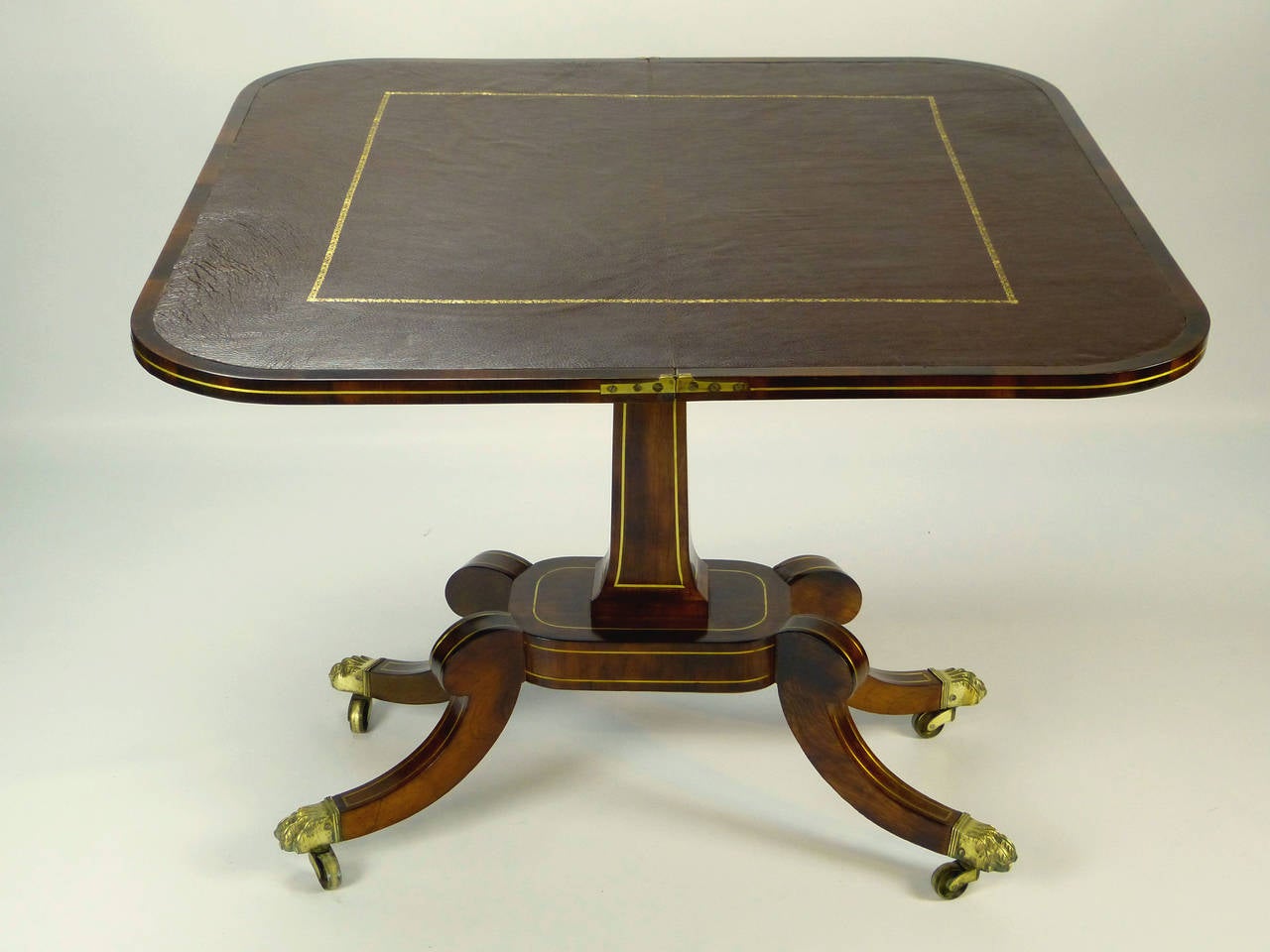 Early 19th Century Rosewood and Brass Regency Games Table at 1stDibs