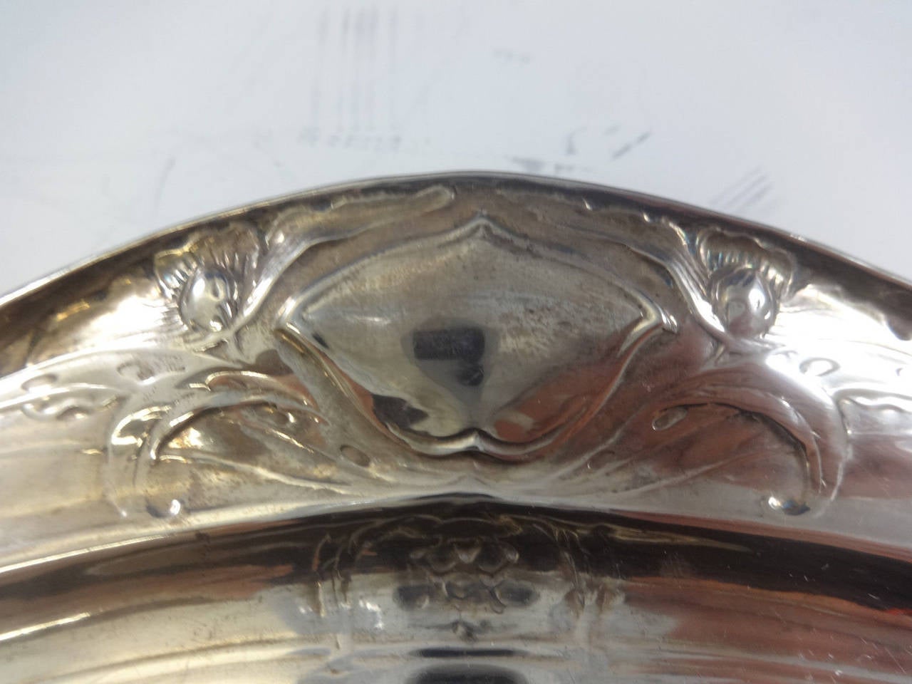 Martele by Gorham, 950 Sterling Silver Pair Footed Condiment Trays ...