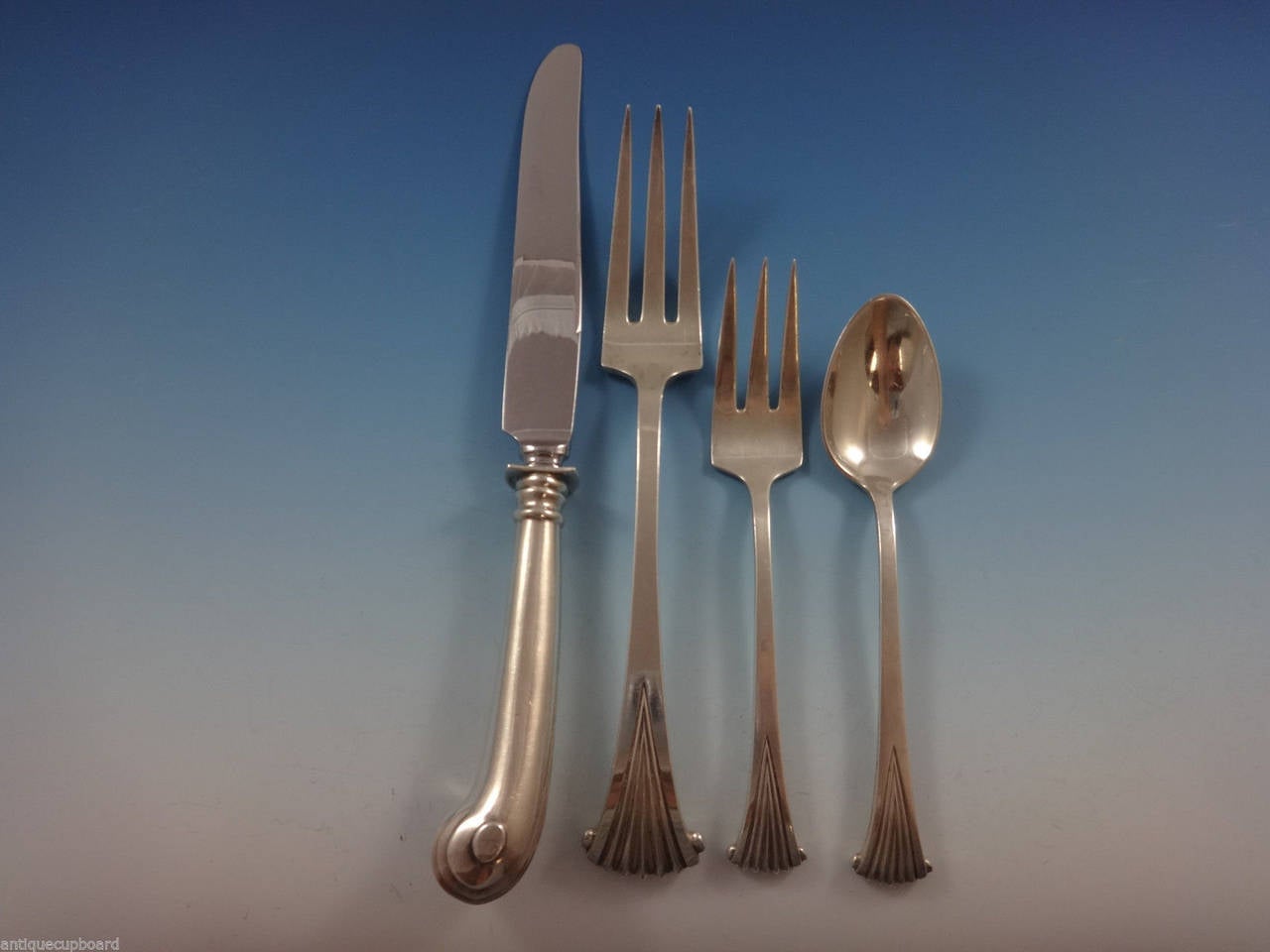 Onslow by Tuttle Sterling Silver Flatware Service for 12 Set 139 Pieces ...