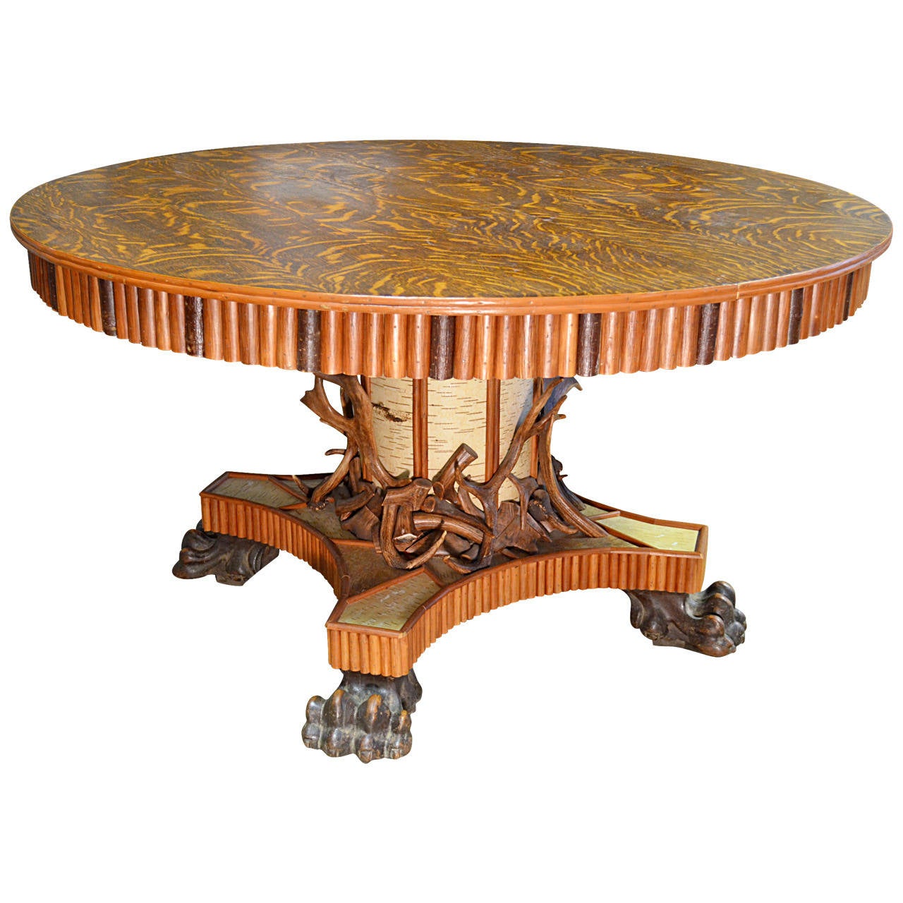 Great Adirondack Center Table For Sale at 1stDibs