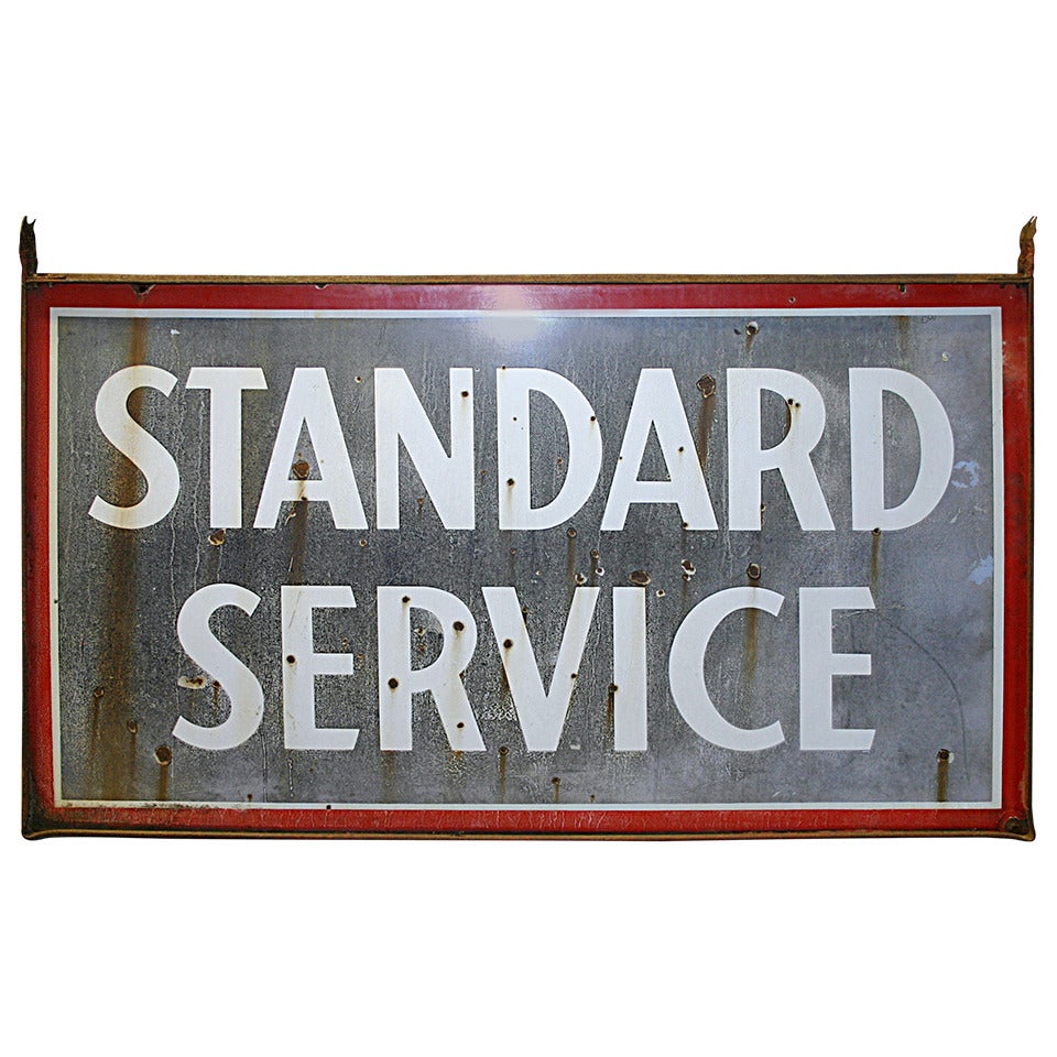 Standard Oil Double Sided Porcelain Sign For Sale at 1stDibs | standard ...