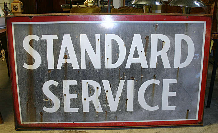 Standard Oil Double Sided Porcelain Sign For Sale at 1stDibs | standard ...