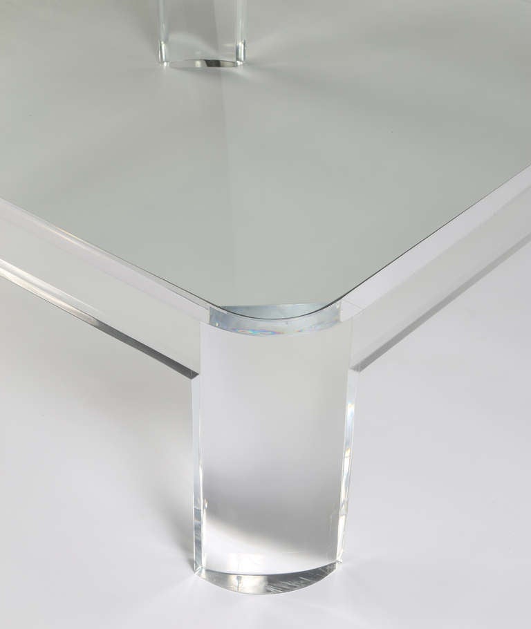 Massive Lucite Cocktail Table by Les Prismatiques at 1stDibs