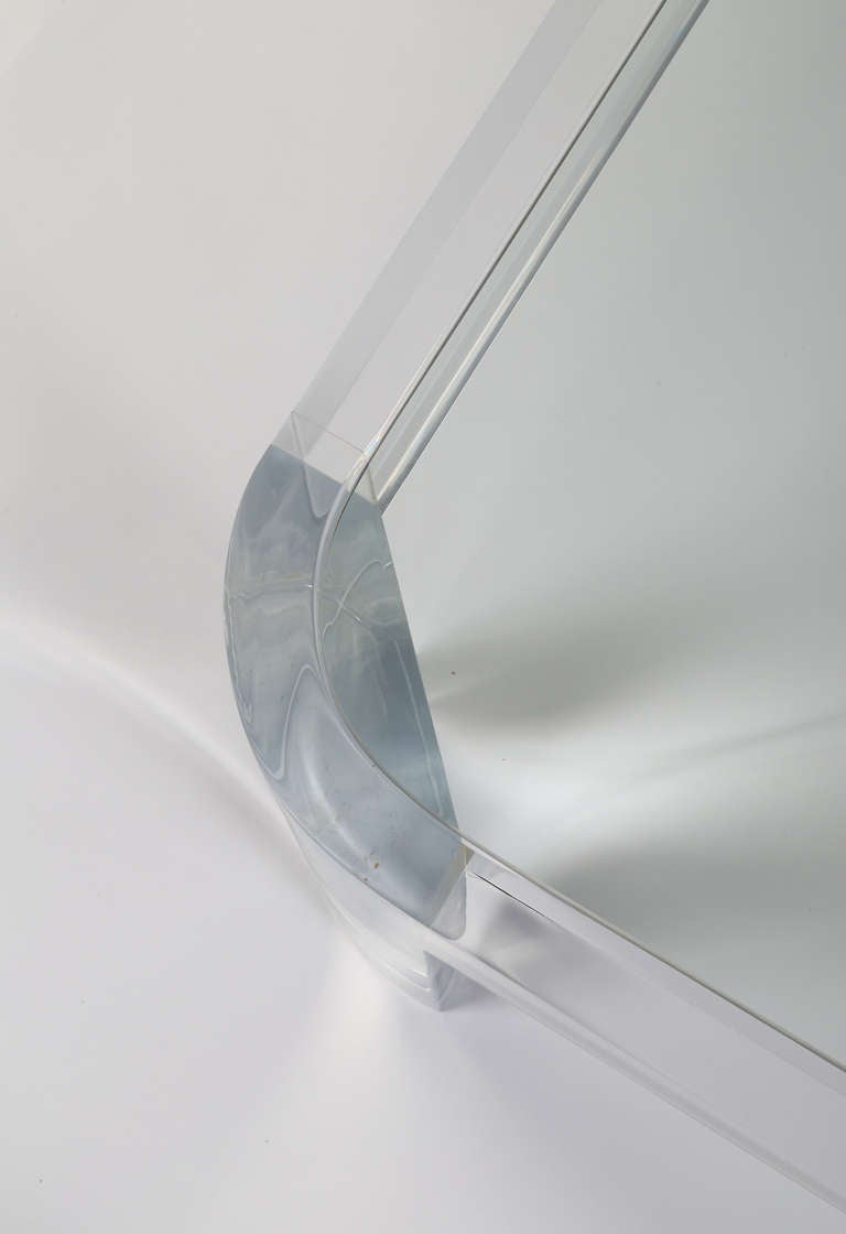 Massive Lucite Cocktail Table by Les Prismatiques at 1stDibs