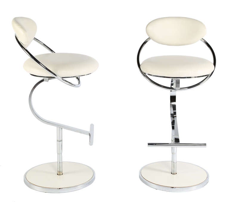 Pair of DIA Swivel Bar Stools at 1stDibs
