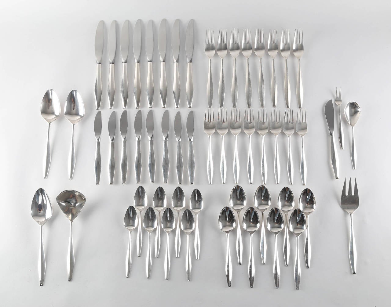 Gio Ponti "Diamond" Sterling Flatware for Reed and Barton at 1stDibs ...