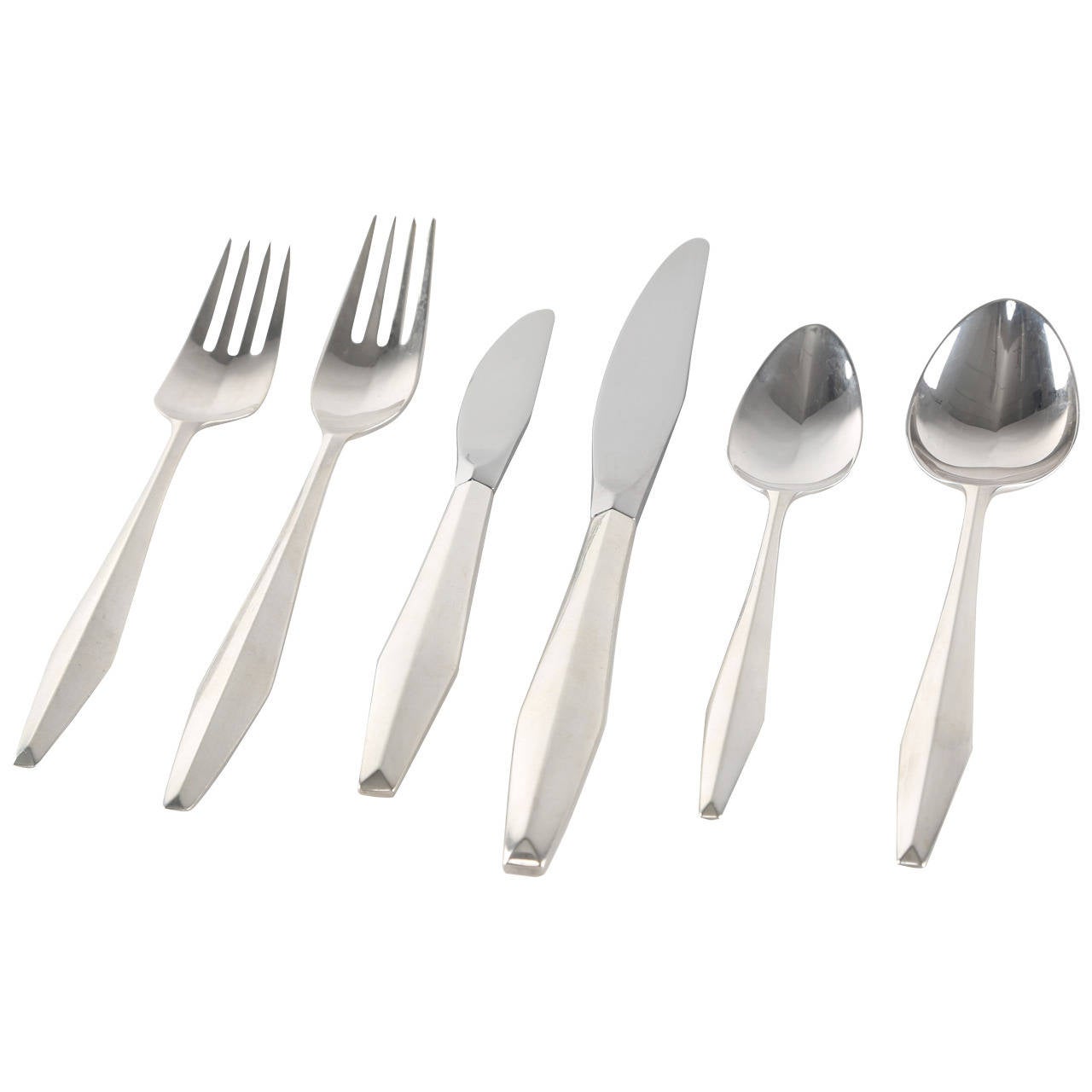Gio Ponti "Diamond" Sterling Flatware for Reed and Barton at 1stDibs ...