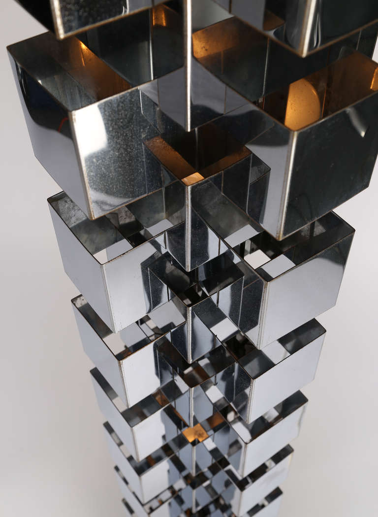 1970s C. Jeré, Artisan House Interlocking Tower Lamp at 1stDibs