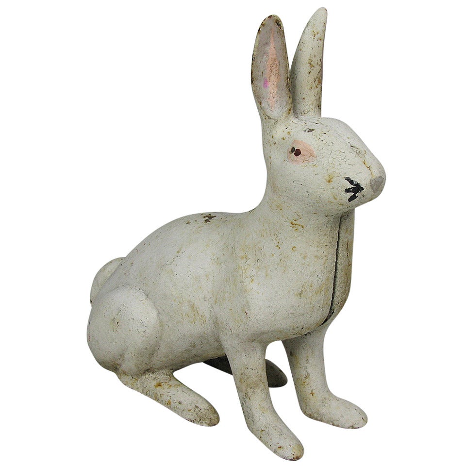 Cast Iron Garden Bunny at 1stDibs