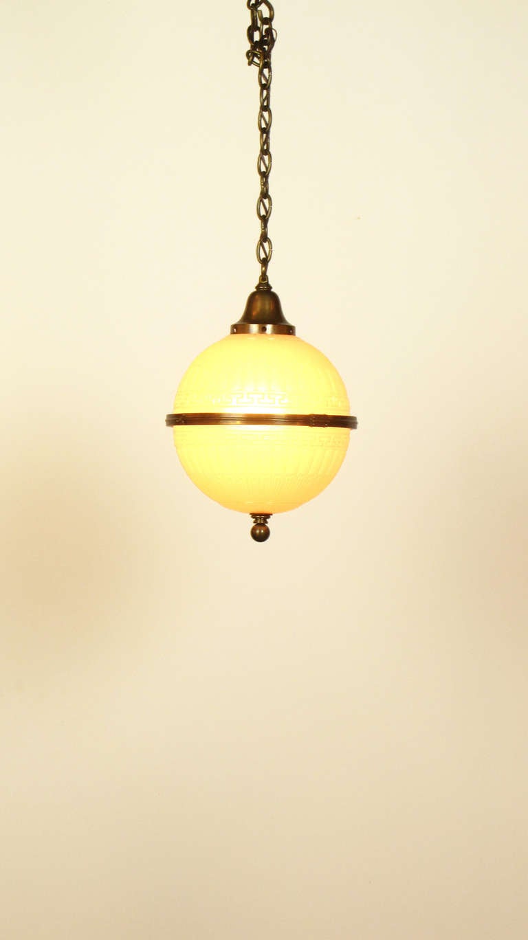 Greek Key Spherical Pendant at 1stDibs