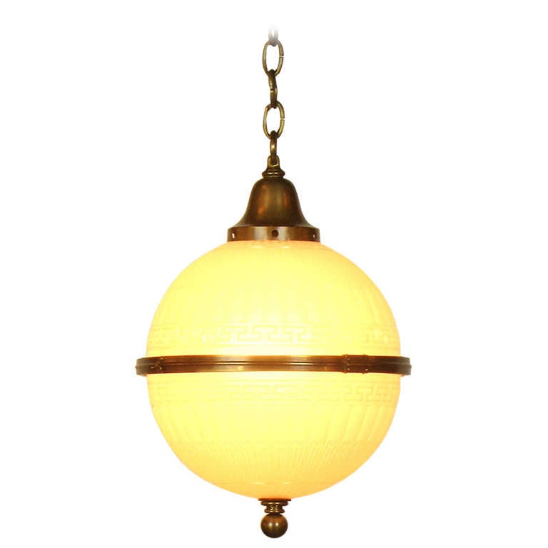 Greek Key Spherical Pendant at 1stDibs