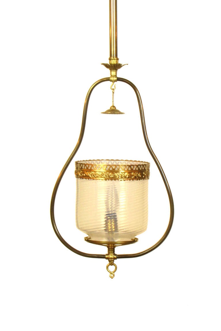 Swirled Opal Glass Harp Fixture For Sale at 1stDibs