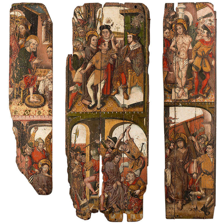 Very Rare Pre-Reformation Painted Panels For Sale at 1stDibs