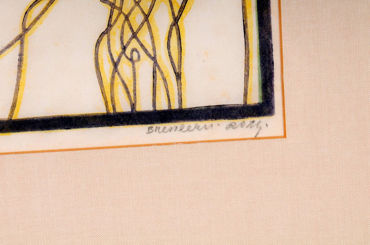 Norbertine Von Bresslern-Roth, Four Colored Linocut Prints, circa 1925 ...