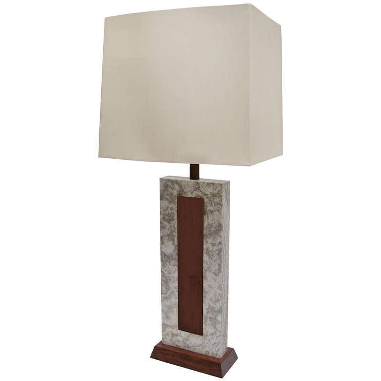 Single Mixed Finish Table Lamp For Sale at 1stDibs