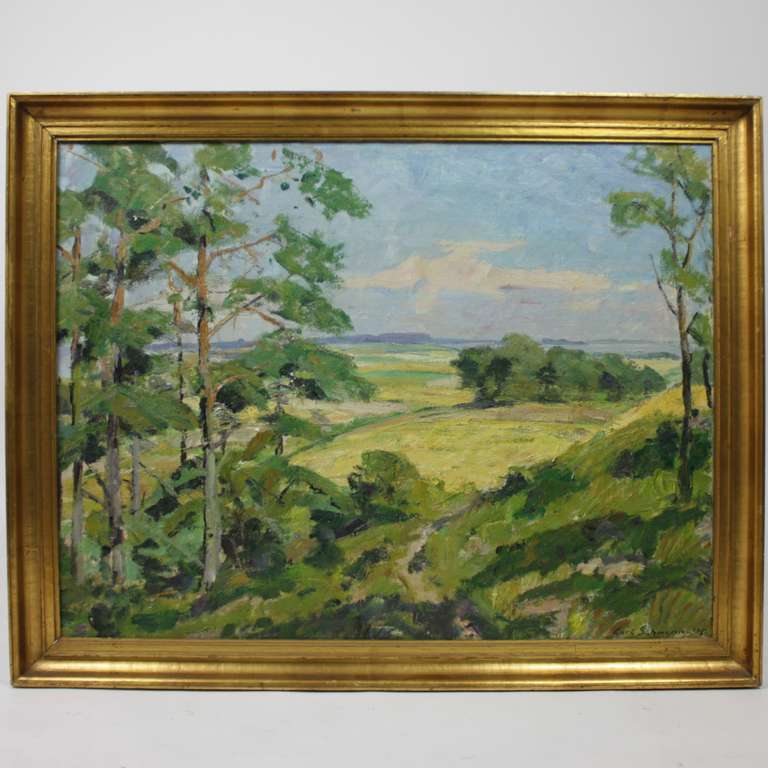 Summer Landscape by Carl Schwenn (1888-1973) For Sale at 1stDibs