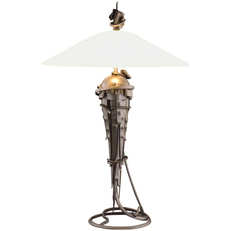 Albert Paley Comet Table Lamp, Signed and Dated 1999 For Sale at 1stDibs