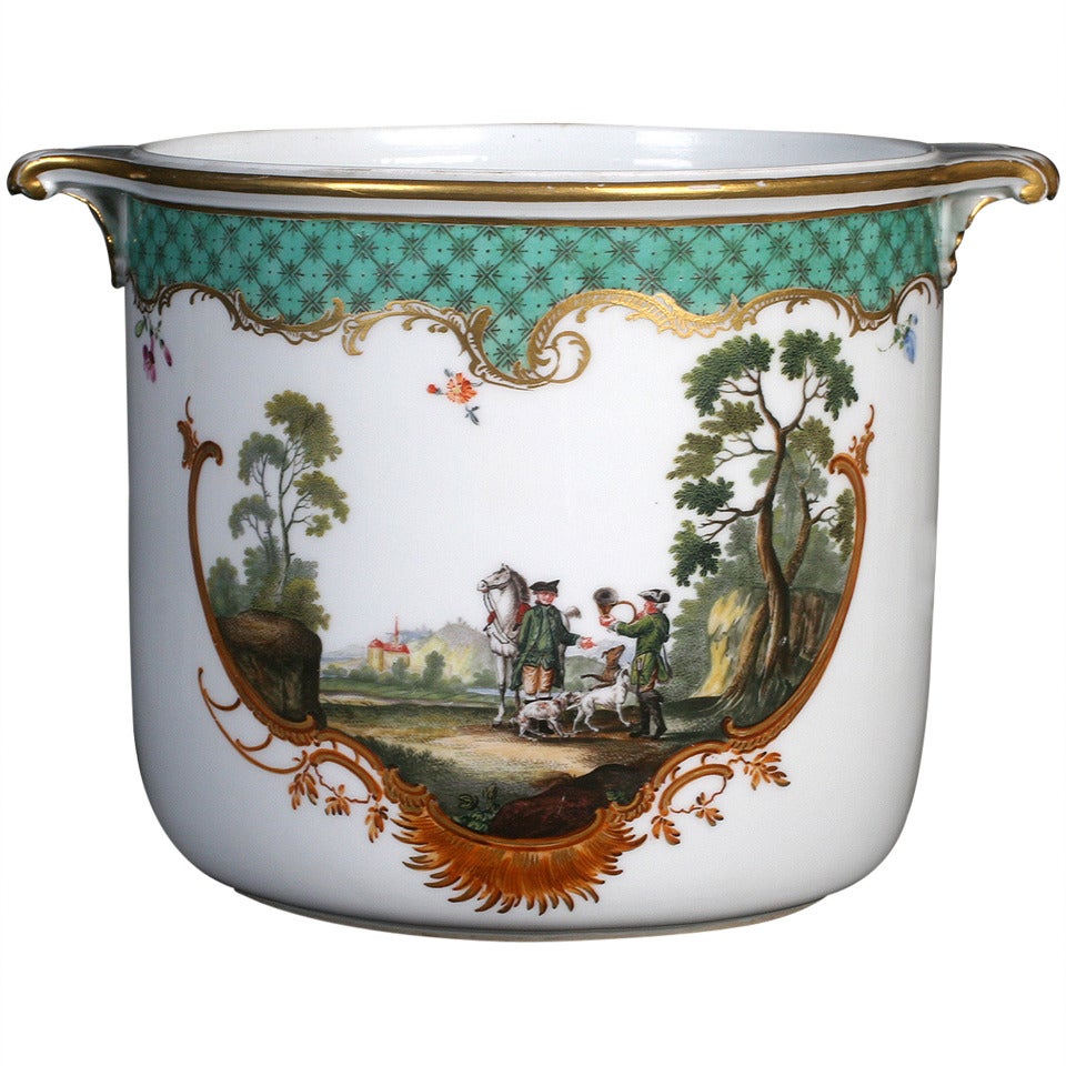 A Large Meissen Cachepot from the Hunting Service of Catherine the ...