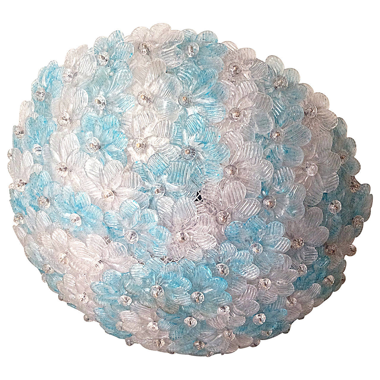 Italian Flower Ceiling Light by Seguso at 1stDibs