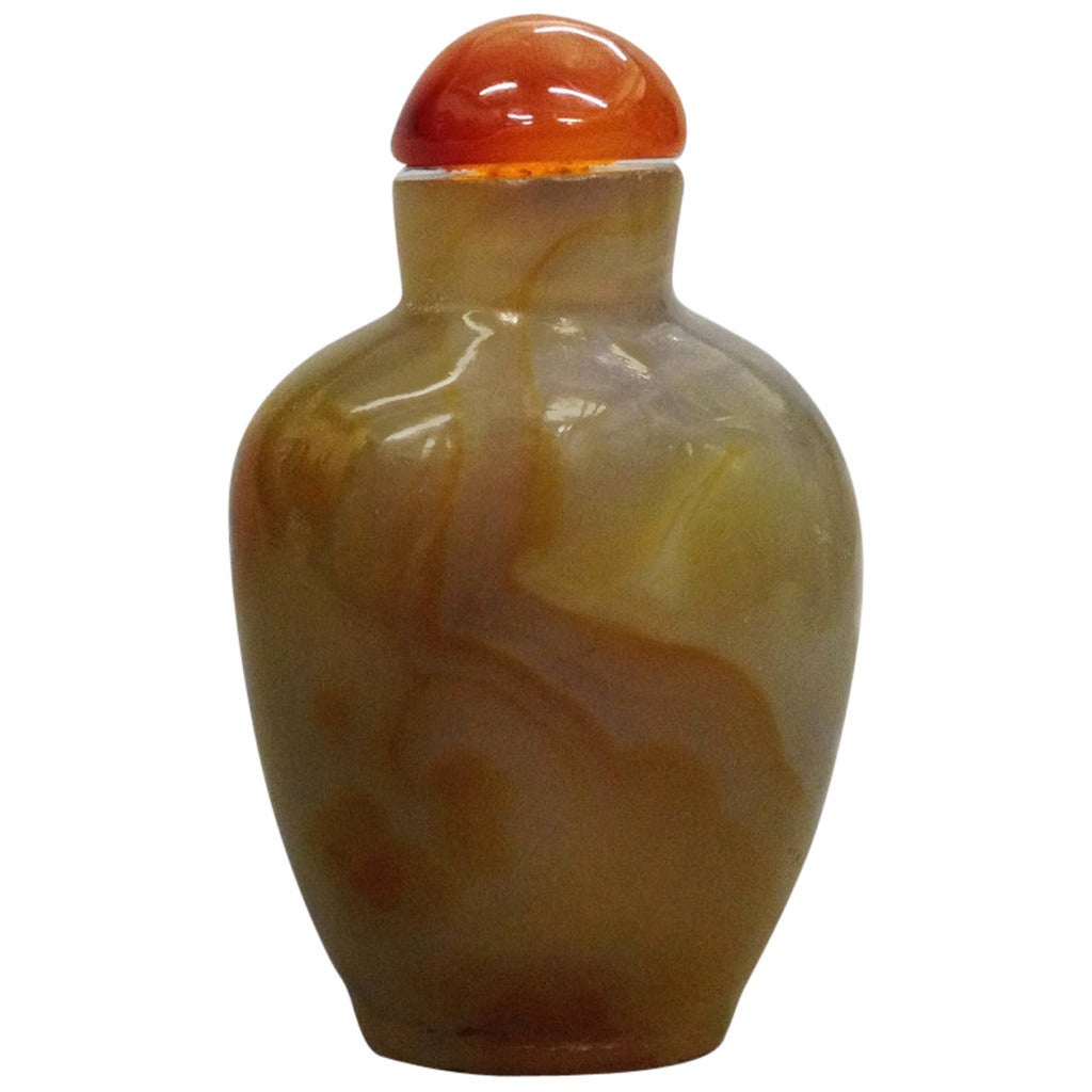 Antique Chinese Jade Snuff Bottle For Sale at 1stDibs